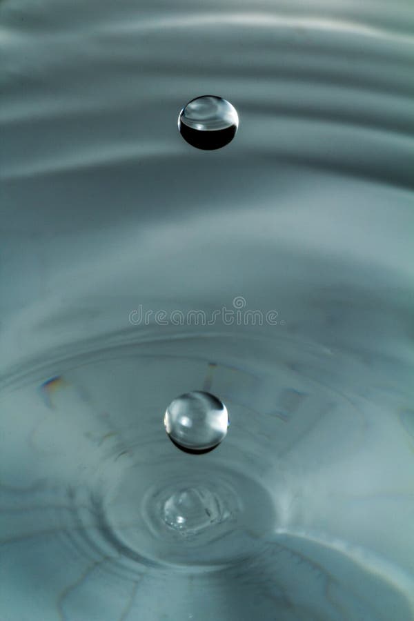Three drops of water stock photo. Image of liquid, ripple - 96065066