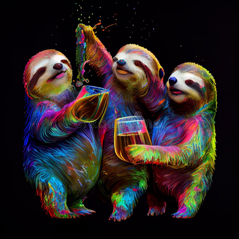 Drunk Sloths Stock Illustrations – 9 Drunk Sloths Stock Illustrations, Vectors & Clipart ...
