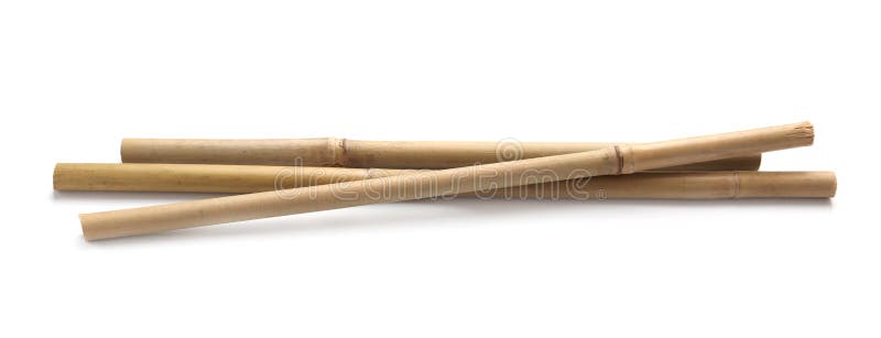 Three Dry Bamboo Sticks on White Background Stock Photo - Image of ...