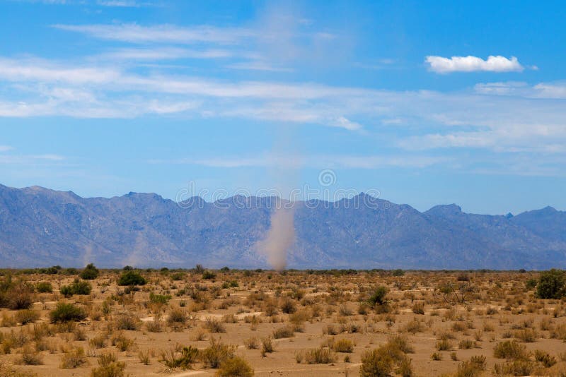 Dust Devils in the New Mexico Desert Stock Image - Image of clouds ...