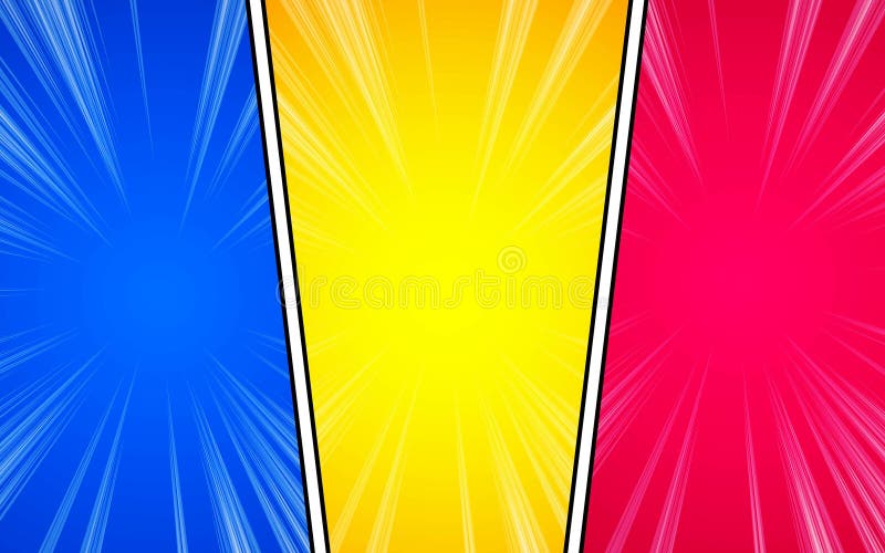 Three Dynamic Comic Book Style Panels. Vector Illustration Stock Vector ...