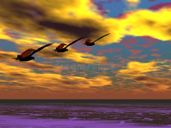 Three Eagles stock illustration. Illustration of beak, american - 272401