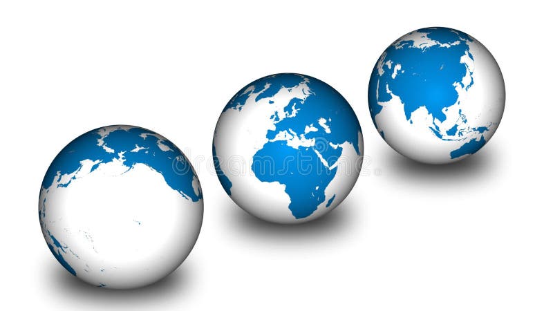 Three Earth Planets in a Line Turning. Concept of Life Stock Footage ...