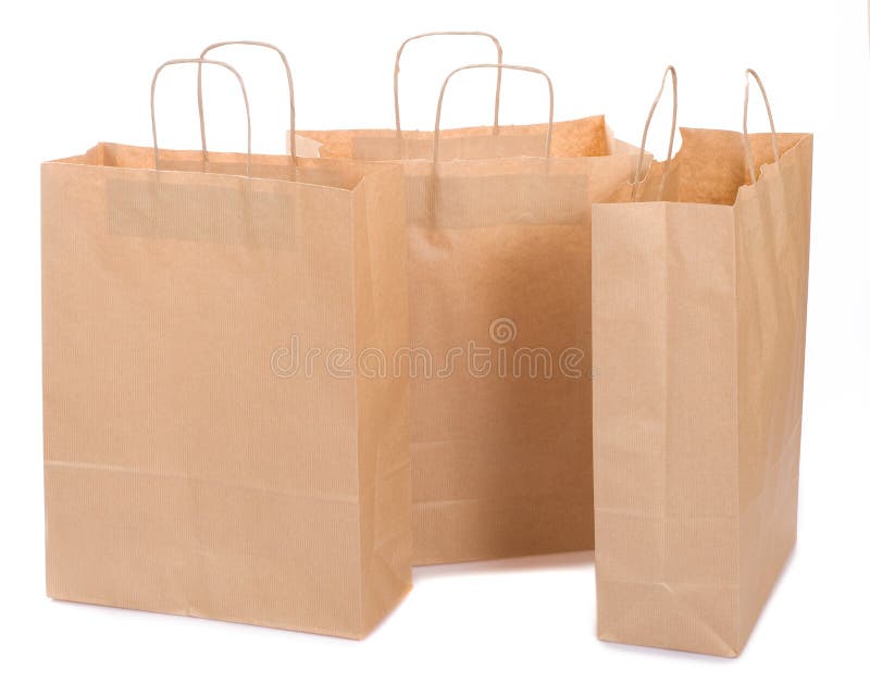 Three Ecological Paper Bags Stock Image - Image of container, fair: 4843803
