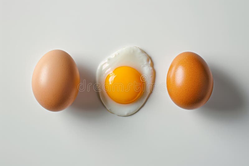 Stages of an Egg - Whole To Fried Stock Photo - Image of simplicity ...