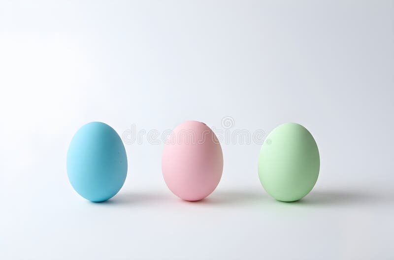Easter eggs solid-colored stock photo. Image of three - 375360272