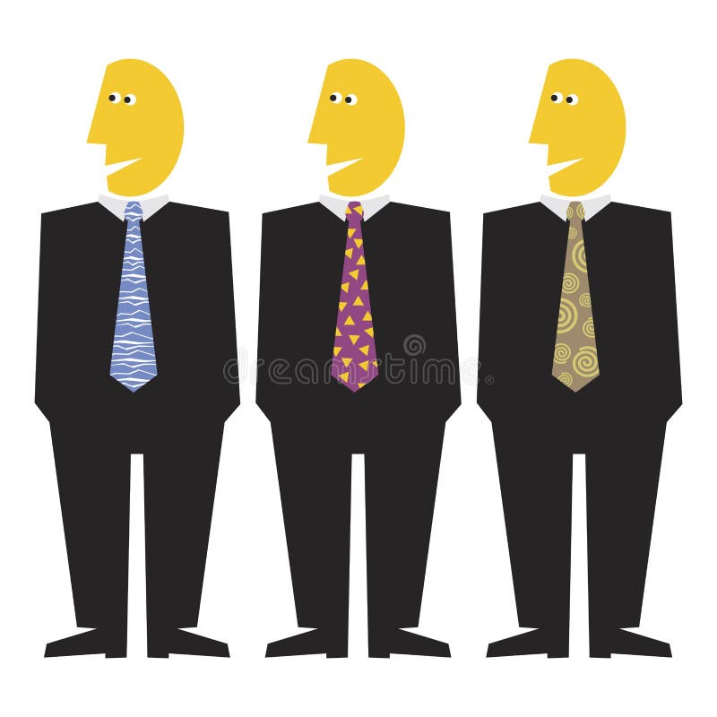 Three elegant men stock vector. Illustration of colour - 10318783