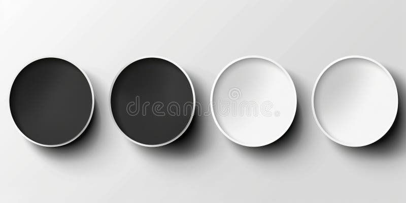 Three Elegant Oval Plates in White and Black Colors. Perfect for ...