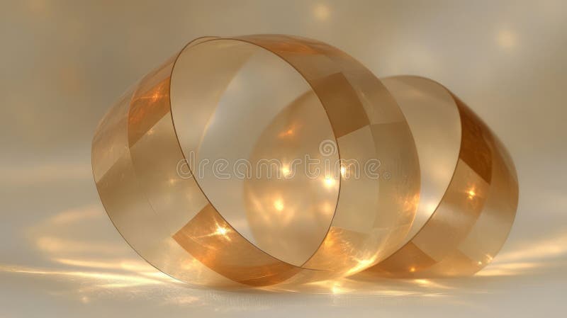 Three Elegant Translucent Rings with Soft Lighting Creating a Warm ...