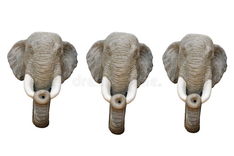 Three Elephant Statue. stock image. Image of luang, photographed ...