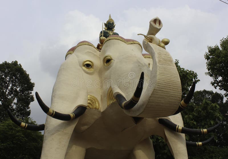 Three Elephant Head Statue stock image. Image of honest - 93036537