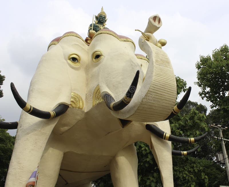 Three Elephant Head Statue stock image. Image of honest - 93036695