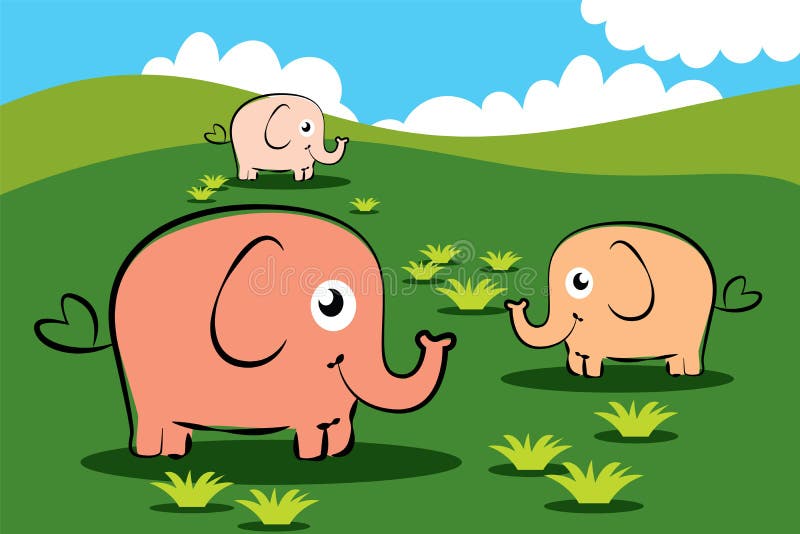 Elephant cartoon character stock illustration. Illustration of elephant ...