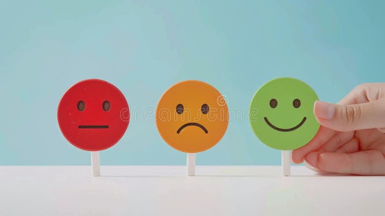 The Three Emotion Faces. AI Generated Stock Illustration - Illustration ...