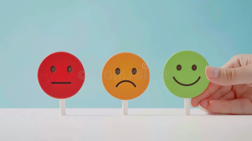 The Three Emotion Faces. AI Generated Stock Illustration - Illustration ...