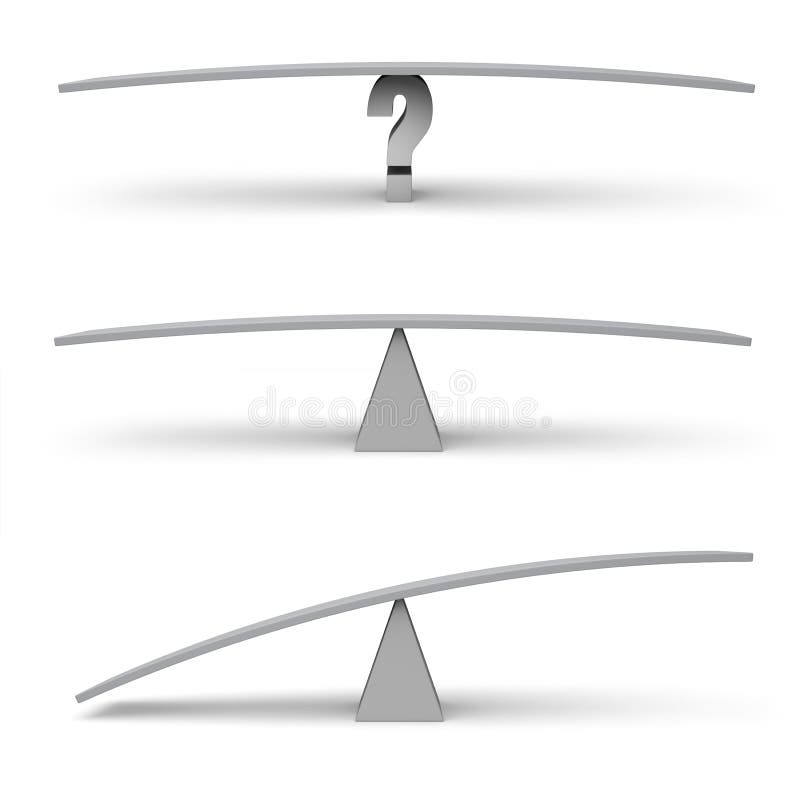 Three Empty Balance Beam Scales Stock Illustration - Illustration of ...