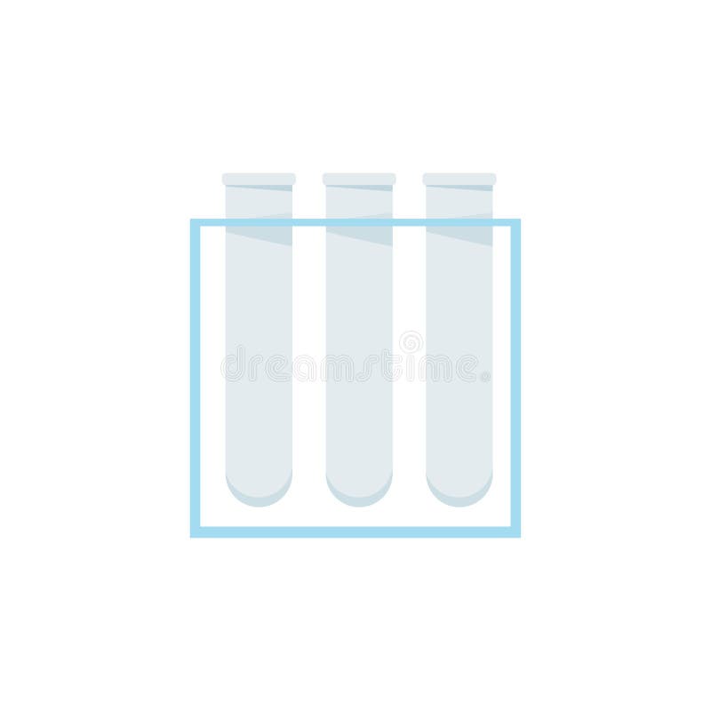 Three Empty Blue Test Tubes on a Stand Stock Vector - Illustration of ...