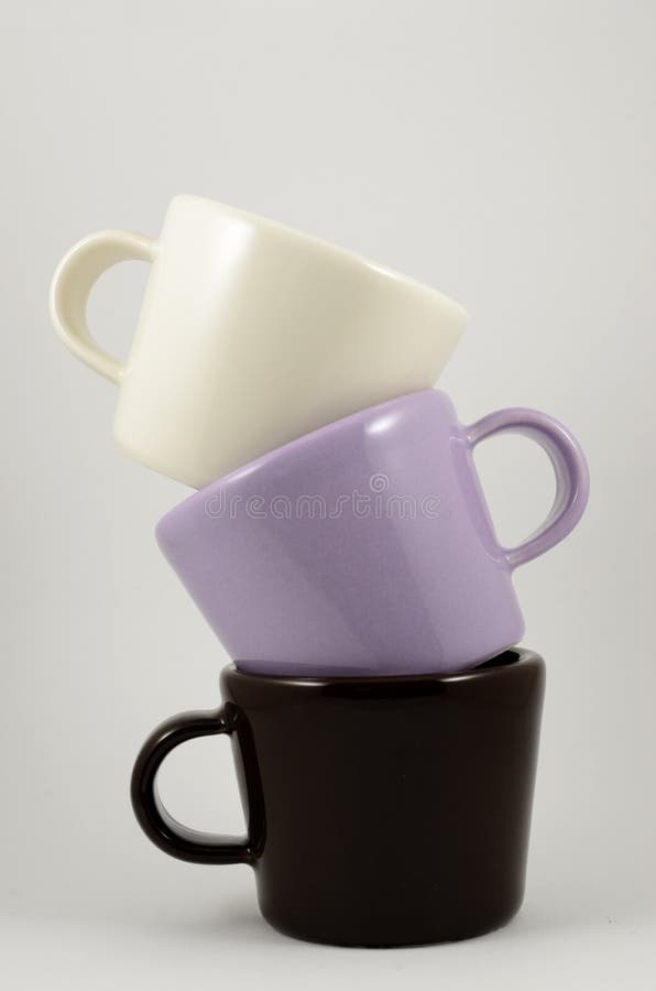 Three empty espresso cup stock photo. Image of studio - 39674924