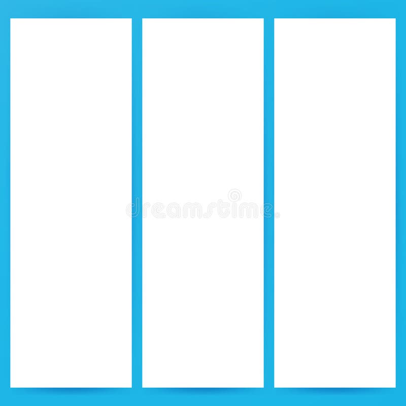 Three Empty Flyer Mockup Template Stock Vector - Illustration of paper ...