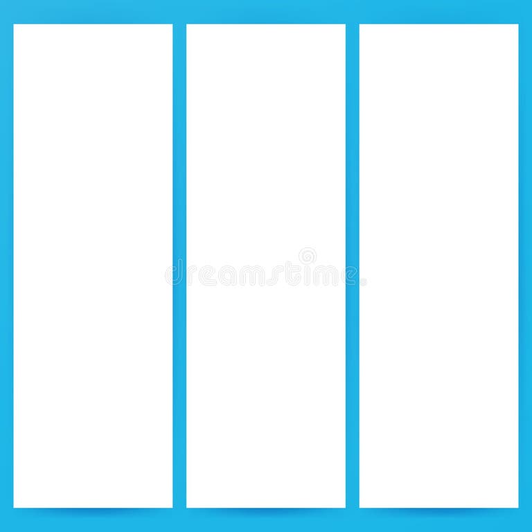 Three Empty Flyer Mockup Template Stock Vector - Illustration of paper ...