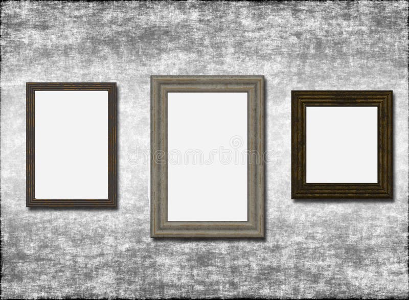 Three empty frames stock illustration. Illustration of color - 13205119