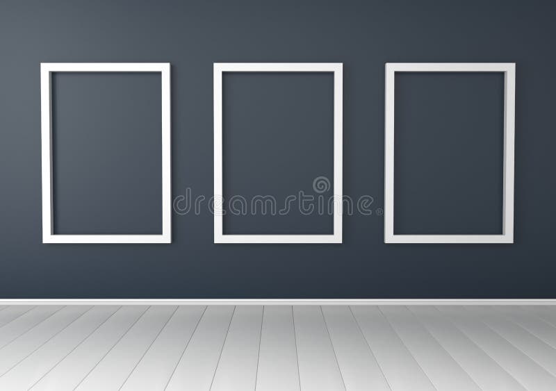 Three empty frames stock illustration. Illustration of business - 102074632