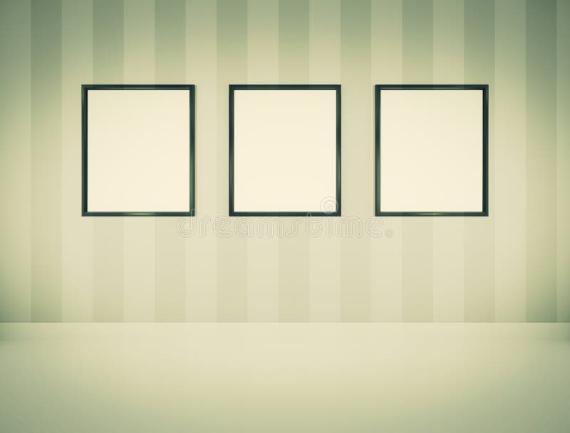 Three empty frames stock illustration. Illustration of domestic - 8169250