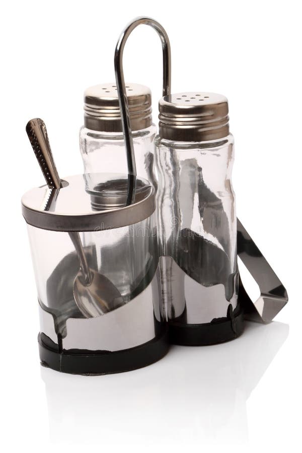 Set of Empty Shakers and Spice Containers Stock Image - Image of ...
