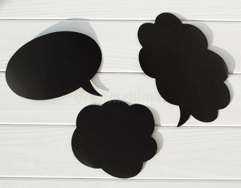 Three Empty Spaces for Your Text As Thought. Idea Concept. Stock Image ...