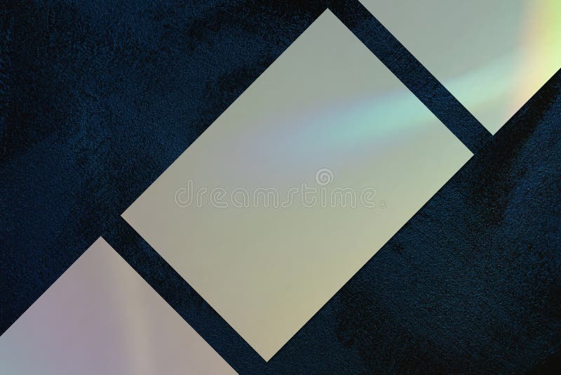 Two Empty Horizontal Rectangle Poster Mockup on Mint Blue Background ...