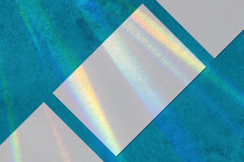 Two Empty Horizontal Rectangle Poster Mockup on Mint Blue Background ...