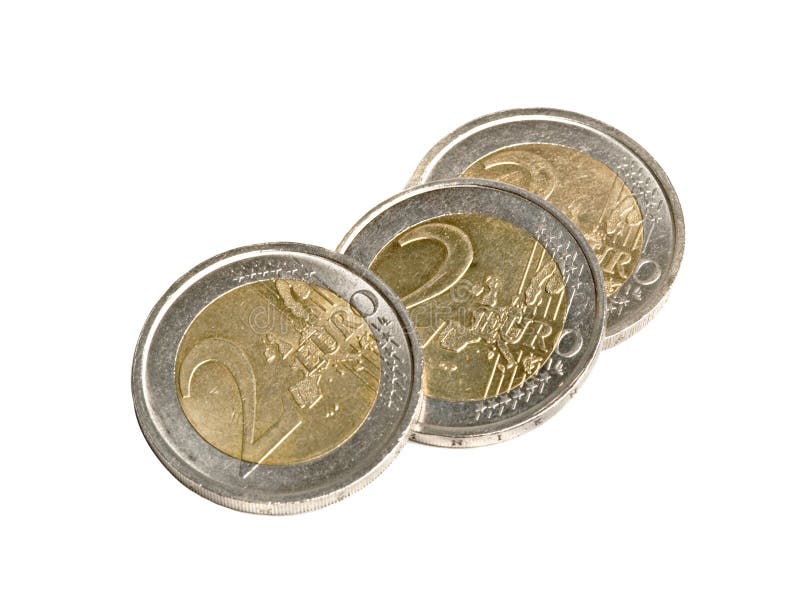 Three euro coins stock photo. Image of pile, cache, metal - 11318102