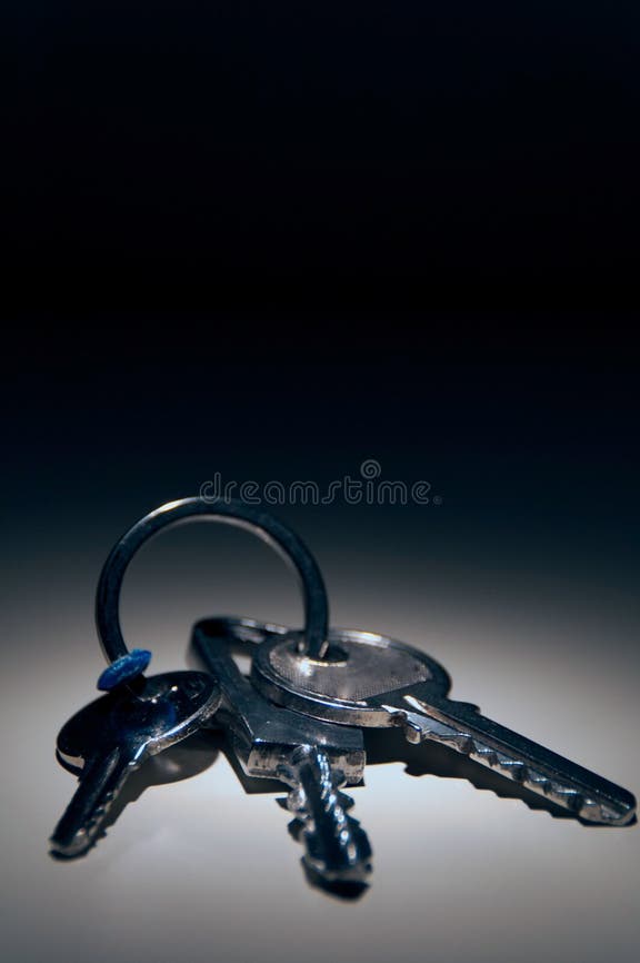 3 European Style Keys on a Ring. Stock Image - Image of word, home ...