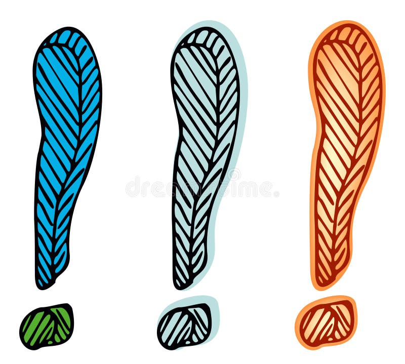 Three exclamation marks stock vector. Illustration of dark - 24973360