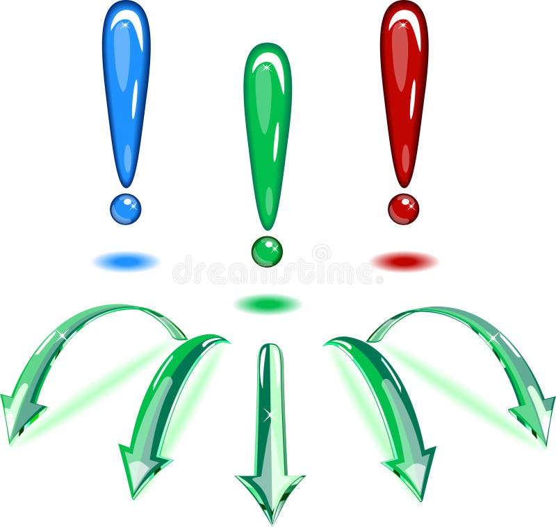 Three exclamation marks stock vector. Illustration of dark - 24973360