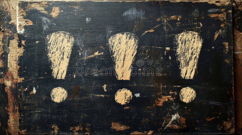 Three Exclamation Marks on a Distressed Background. Stock Photo - Image ...