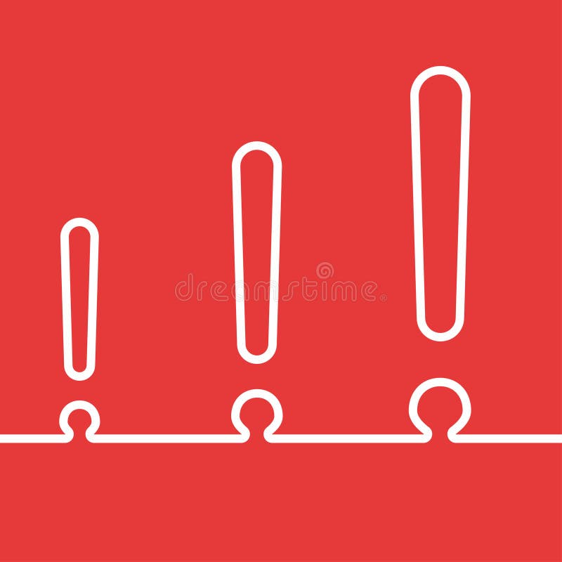 Three exclamation points stock vector. Illustration of color - 16920967