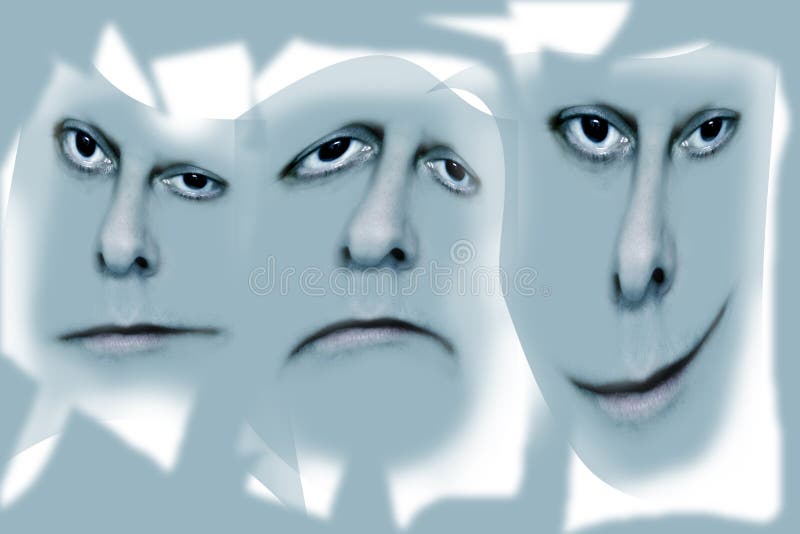 Three Face without mouth stock illustration. Illustration of face ...