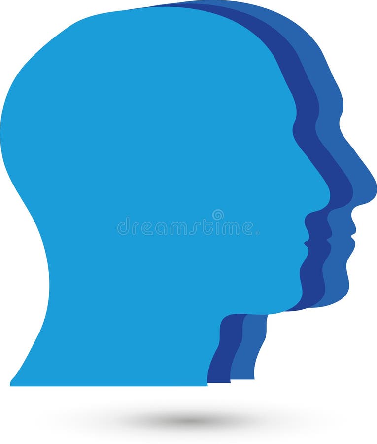 Three Faces, Heads, People and Team Logo Stock Vector - Illustration of ...