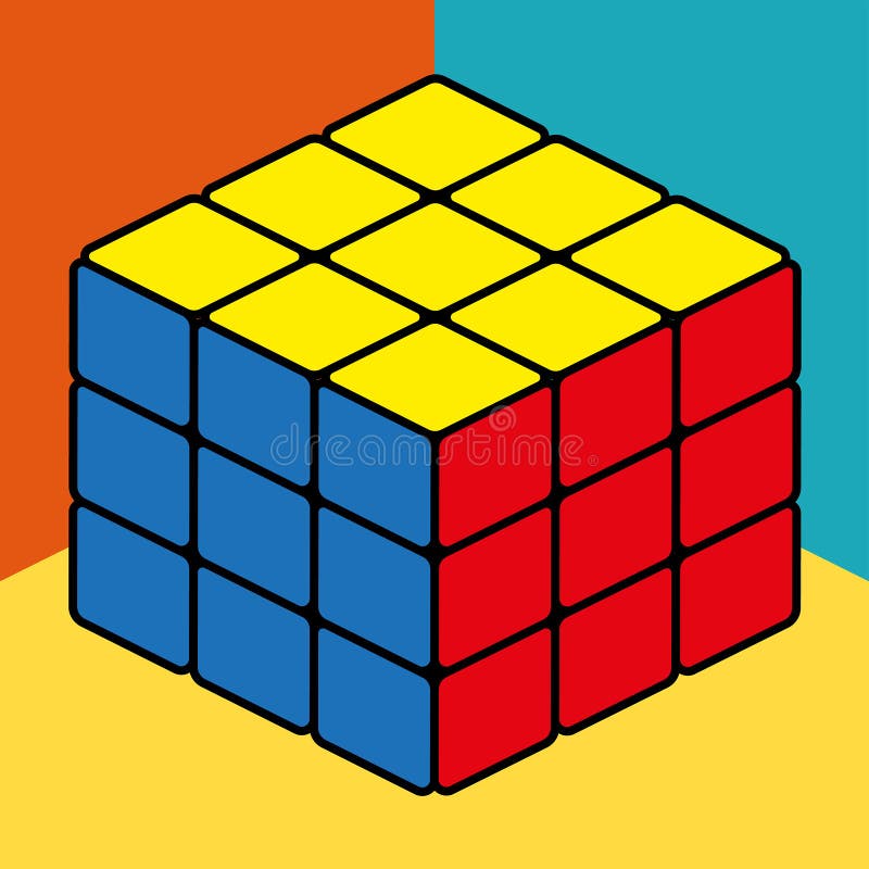 Cube with faces stock illustration. Illustration of expression - 22223723