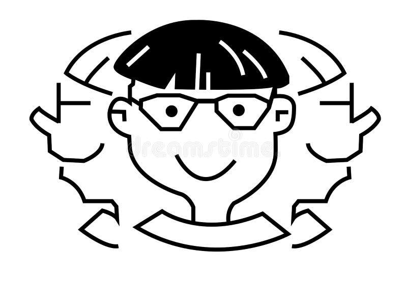 Three faces stock illustration. Illustration of excess - 42266244