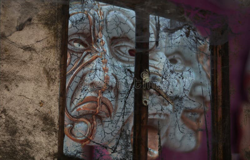 The Three Faces of Terror and Fear Stock Illustration - Illustration of ...