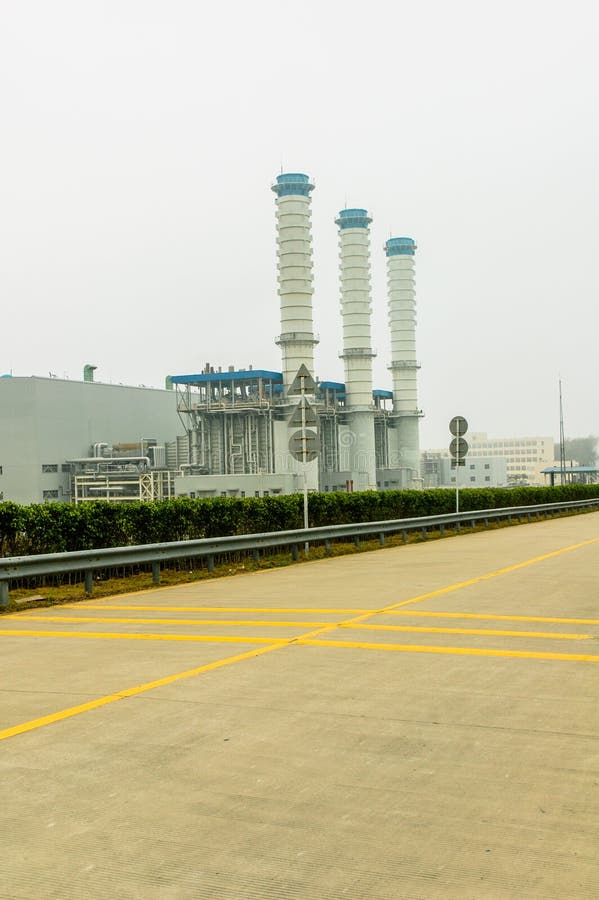 Three factory chimneys stock photo. Image of emissions - 31684068
