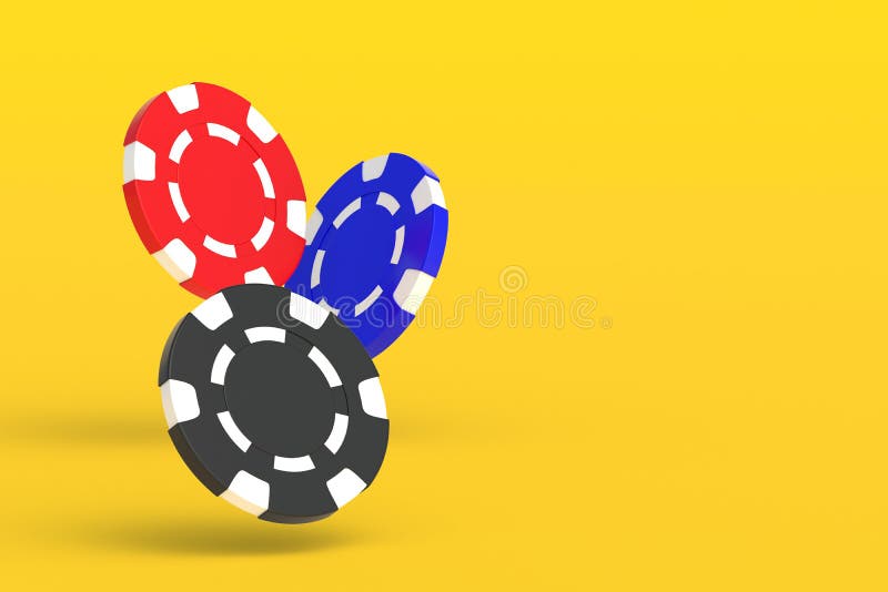 Three Falling Playing Chips. Luxury Games Stock Illustration ...