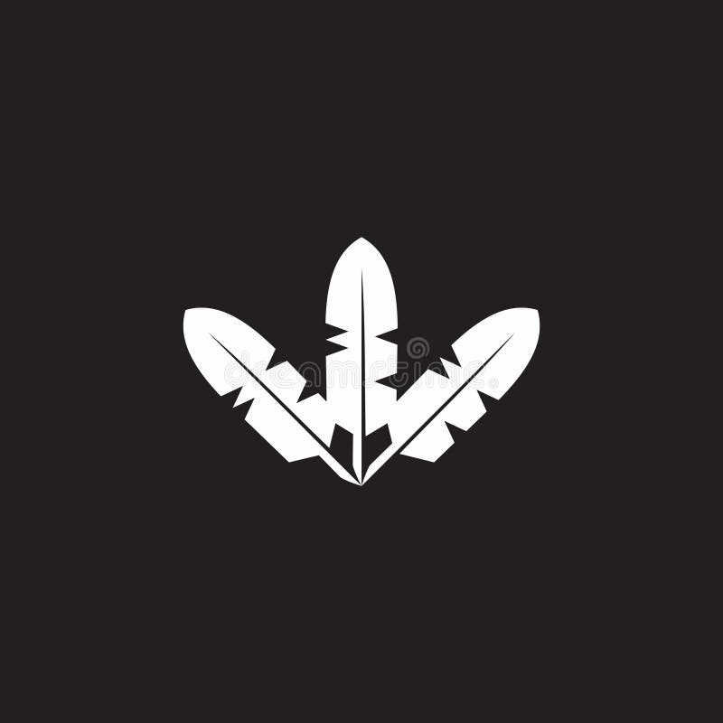 Three Feathers Soft Symbol Logo Vector Stock Vector - Illustration of ...