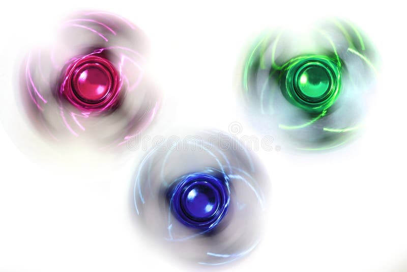 Three fidget spinners stock image. Image of energy, play - 95467381