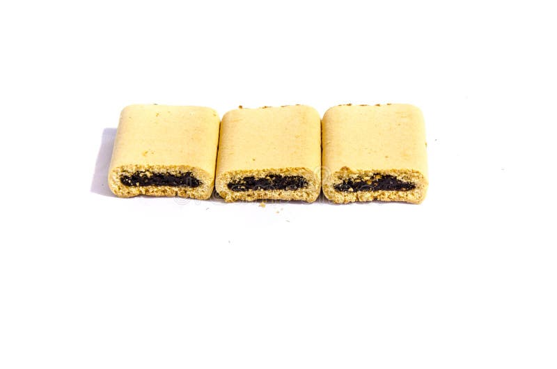 Three Fig Rolls Cookie Close Together Stock Image - Image of lifestyle ...