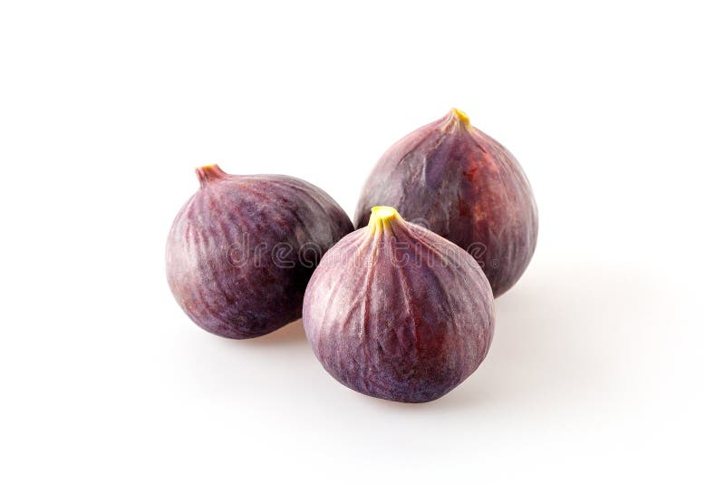 Three Figs Split Like Flower On Black Background Stock Image - Image of ...