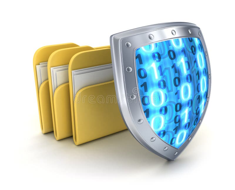 File and shield stock illustration. Illustration of icon - 19591975