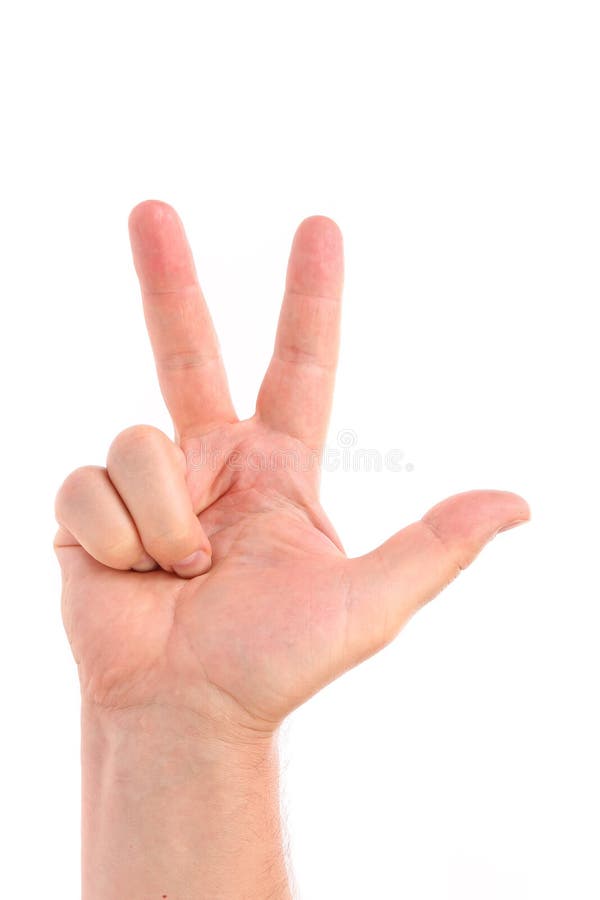 Three finger. Man s hand. stock photo. Image of power - 33384076